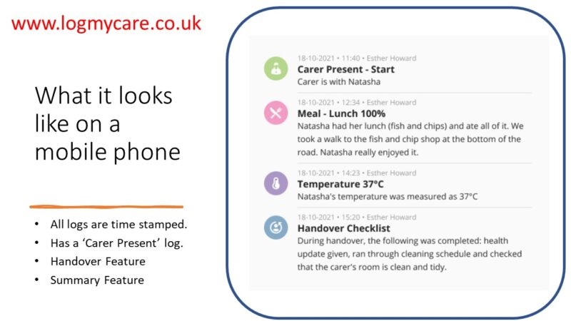 Support Worker Logging of Notes Software - Virtual Administration